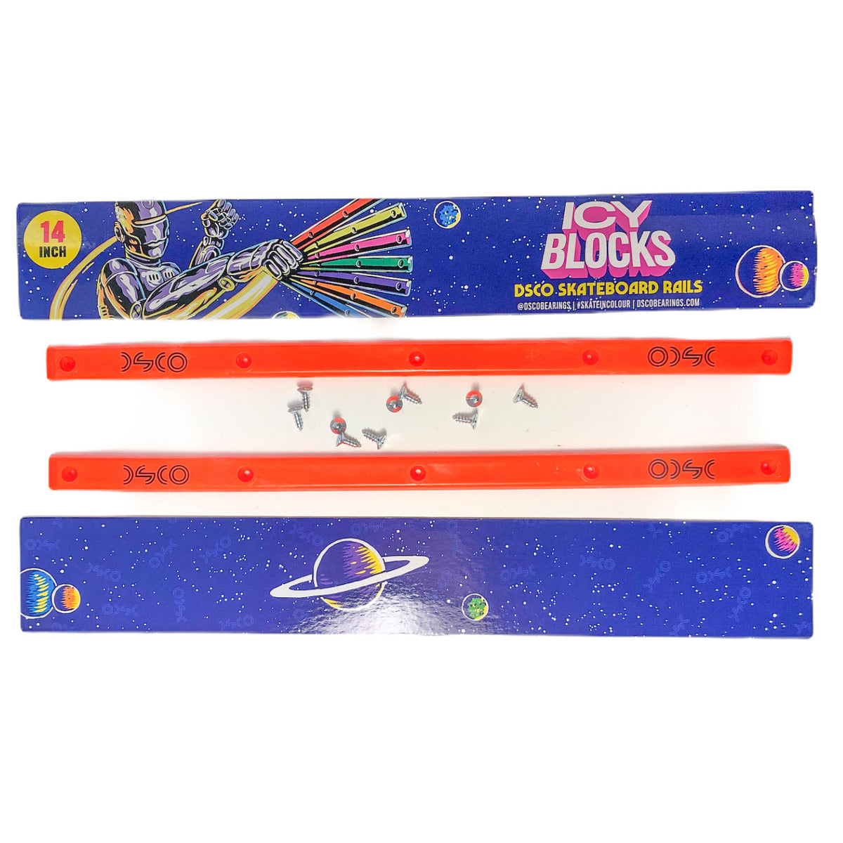 DSCO Icy Blocks Orange Quadrant Skate Rails – Fringe Skateboards